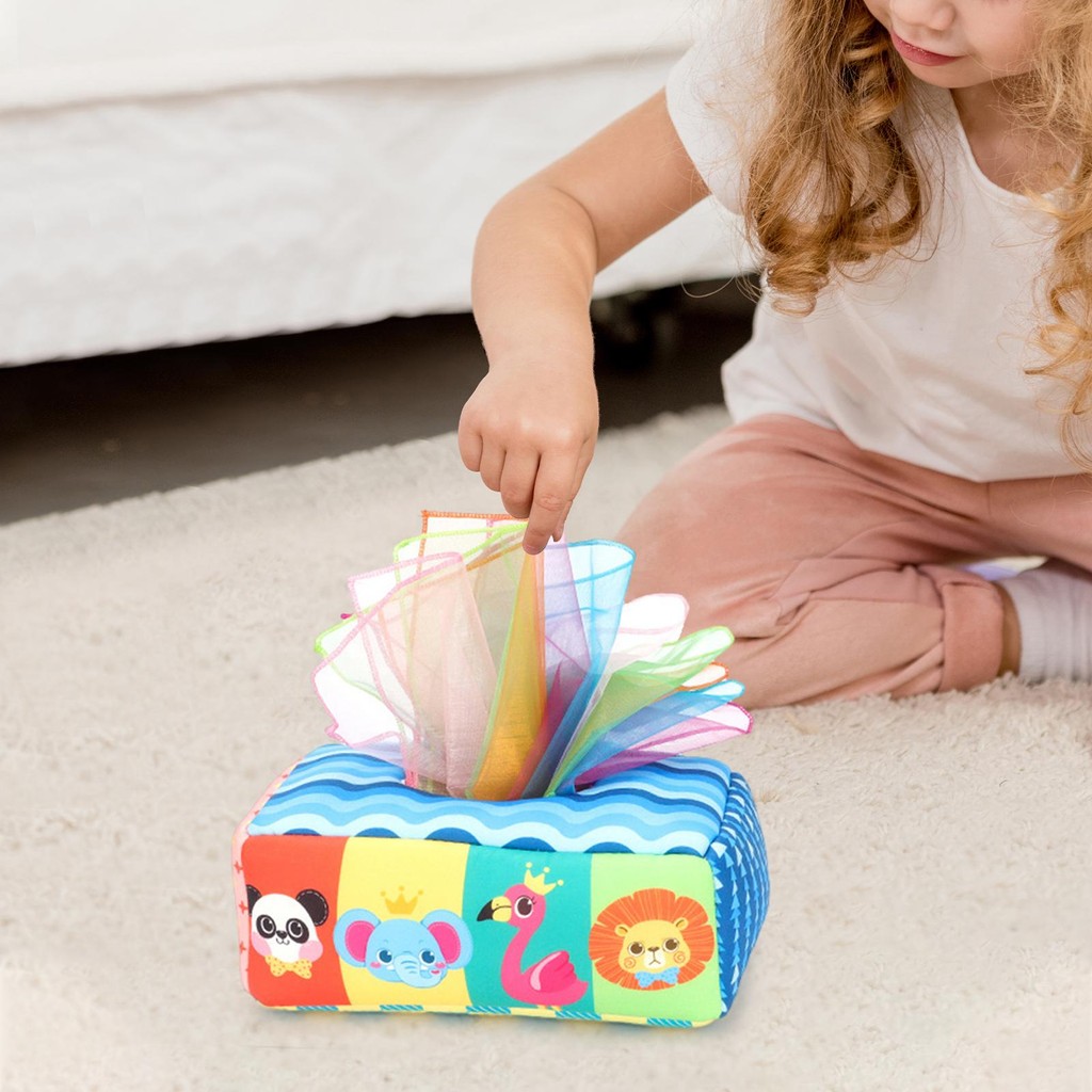 [uguuiya] Tissue Box Pull Toy Creative Busy Pull Tissues Early Learning ...