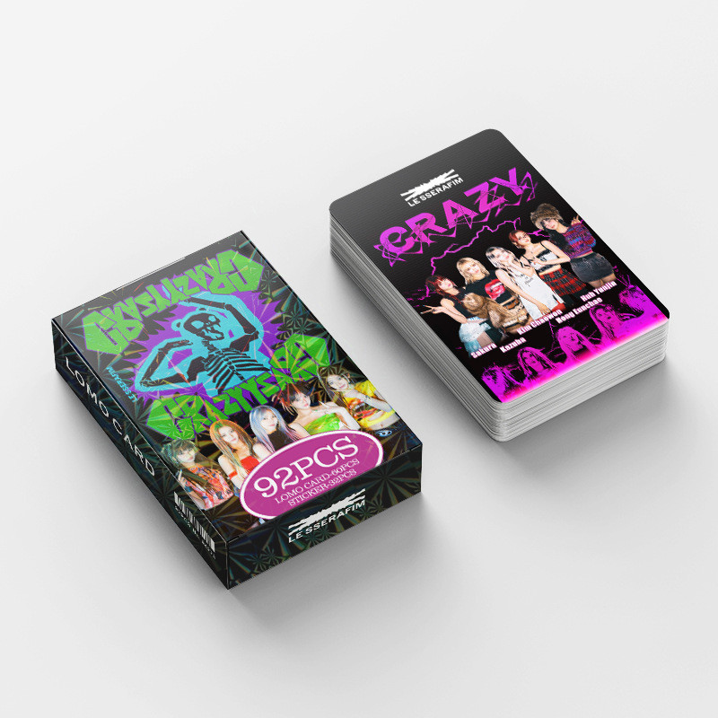92pcs/box LE SSERAFIM Lomo Cards CRAZY EASY Album PERFECT NIGHT ...