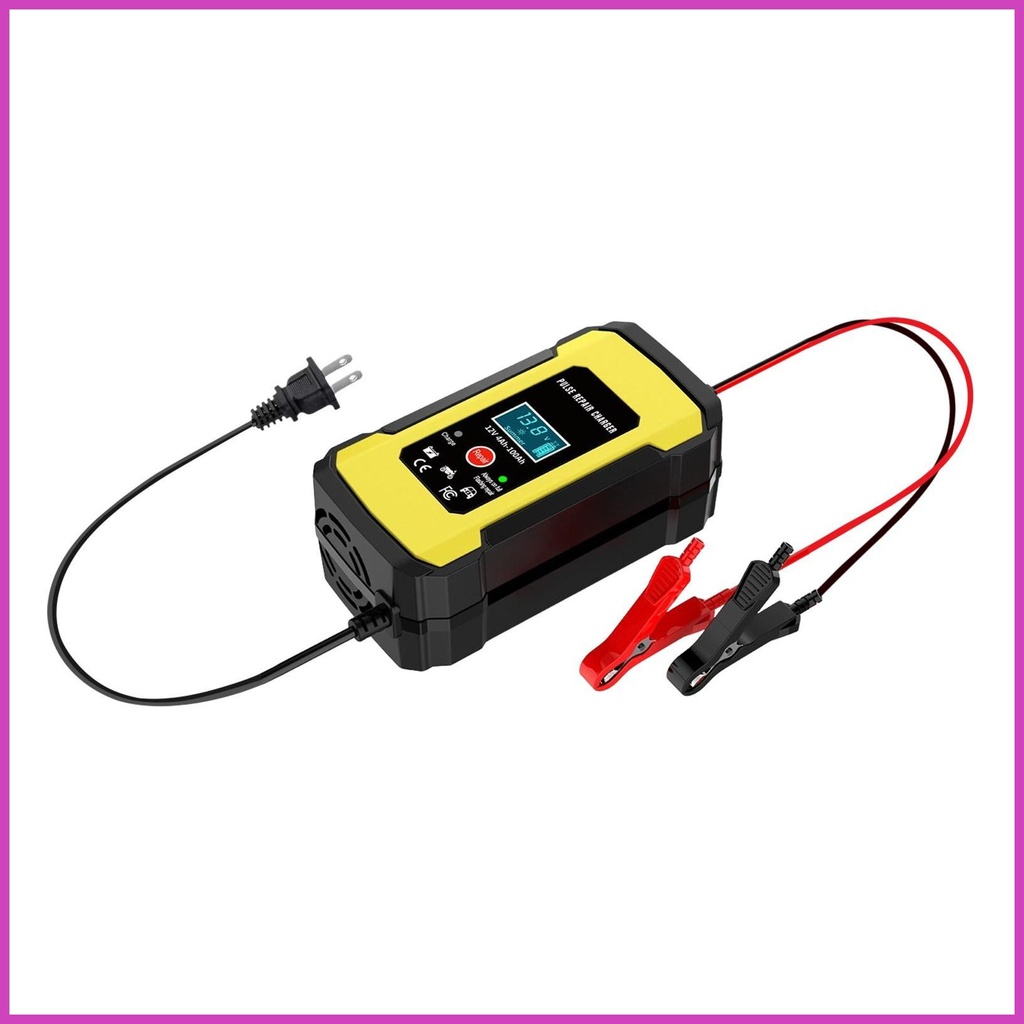 Motorcycle Battery Maintenance Charger 12V6A Car Battery Repairing ...