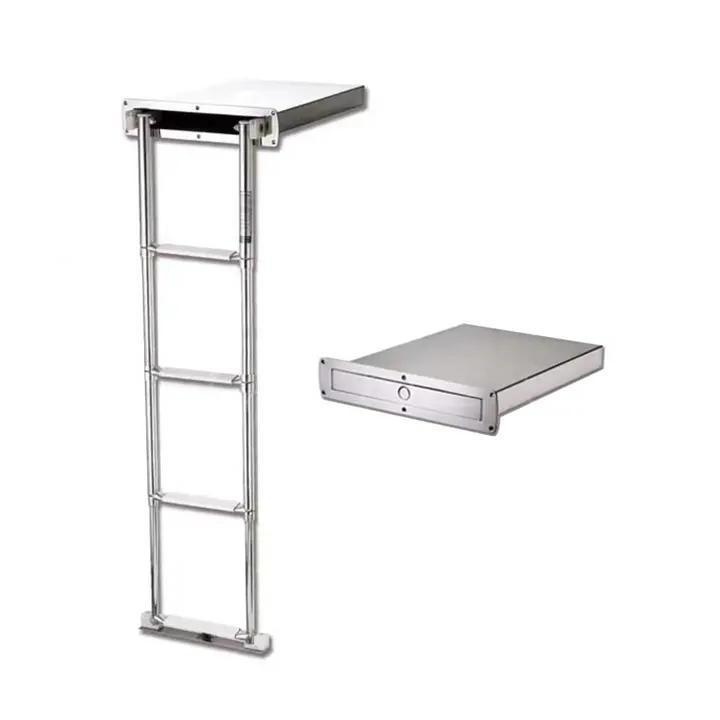 Stainless Steel 316 Yacht Marine Box Ladder Box Type Hidden Telescopic ...