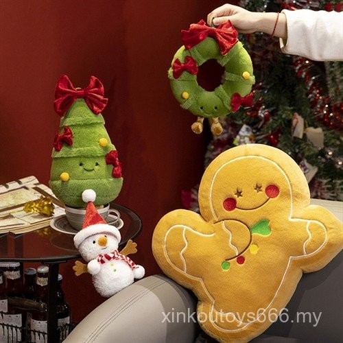 Happy Christmas Gifts Christmas Tree Snowman Gingerbread Man Plush Toy ...