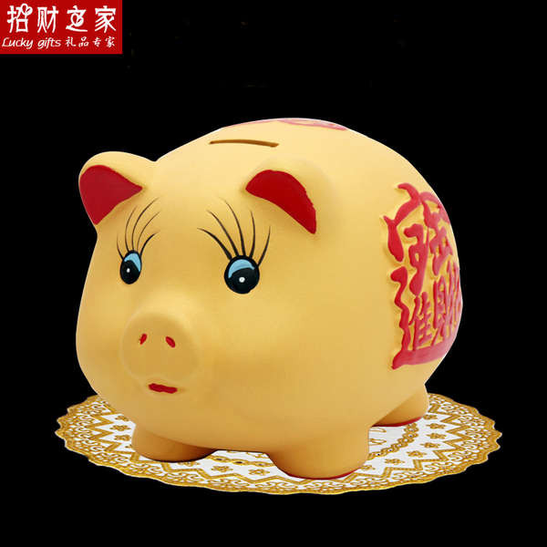 tabung duit tabung duit kertas Seramik Baru Babi Emas Besar Comel Piggy ...