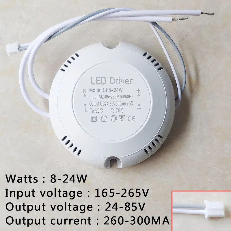 LED Driver AC165-265V to DC 24-80V / 60V-130V Power Supply Transformer ...
