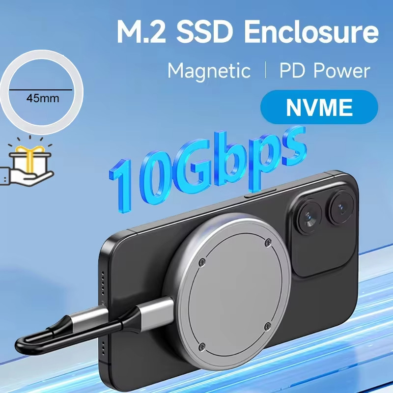 Magnetic 2230 2242 M.2 NVMe SSD Enclosure 10Gbps M.2 to USB Type C ...