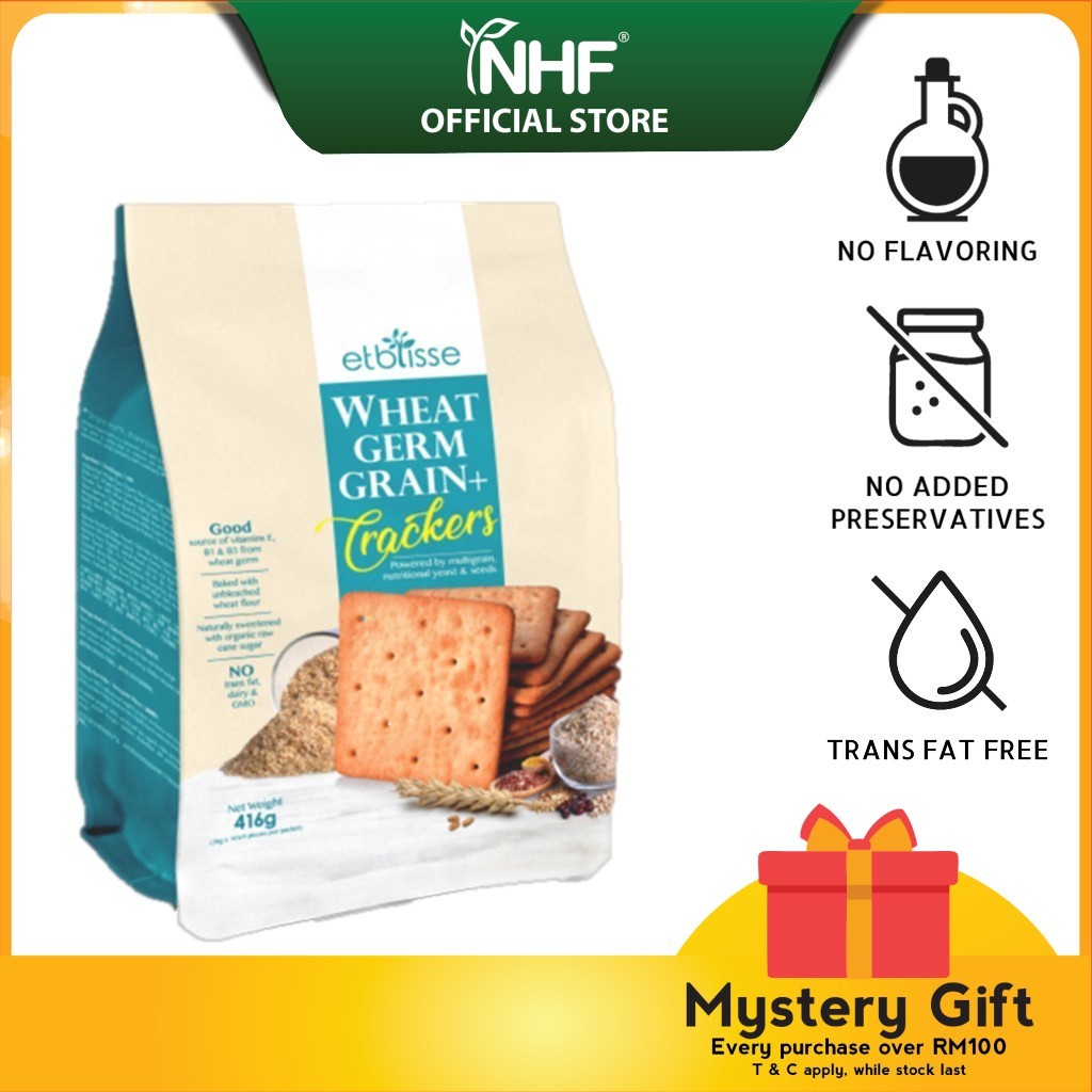 ETBLISSE Wheat Germ Grain Cracker | Biskut Bijirin Kuman Gandum (416g ...