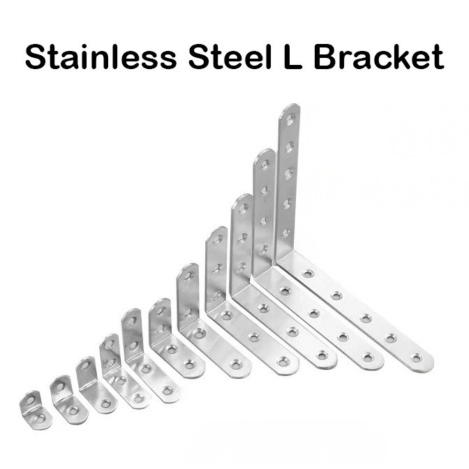 Stainless Steel L Bracket Angle Bracket Sesiku L Rak Rack L Angle ...