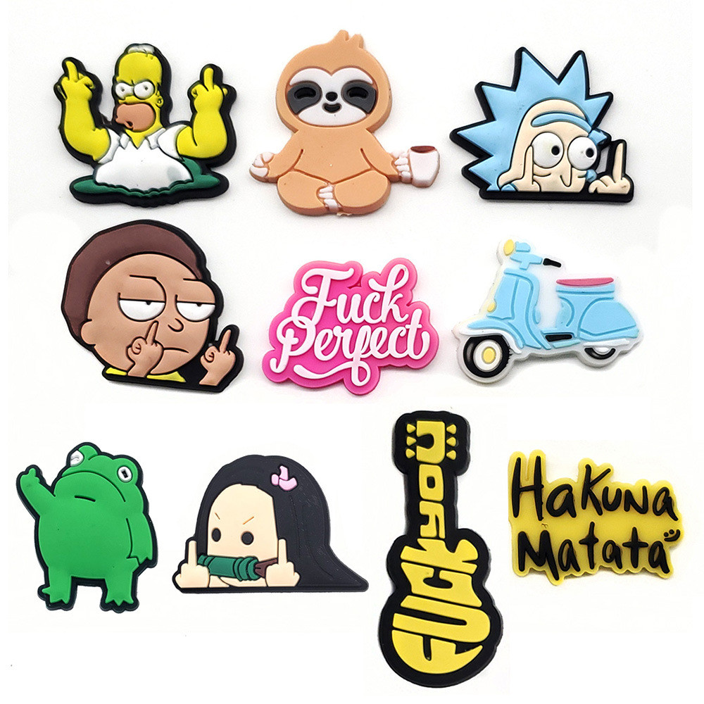 Trendy Middle Finger Series Pendant - Croc Pin Shoe Charm Accessory ...