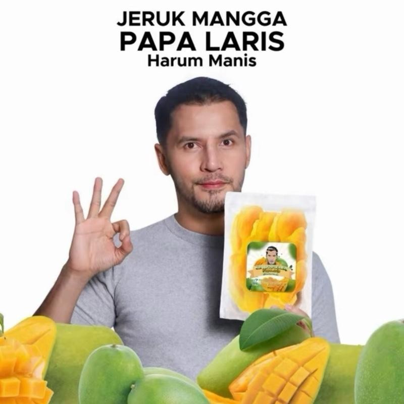 JERUK MANGGA PAPA LARIS Harum Manis 150g Dried Mango Terlajak Laris ...
