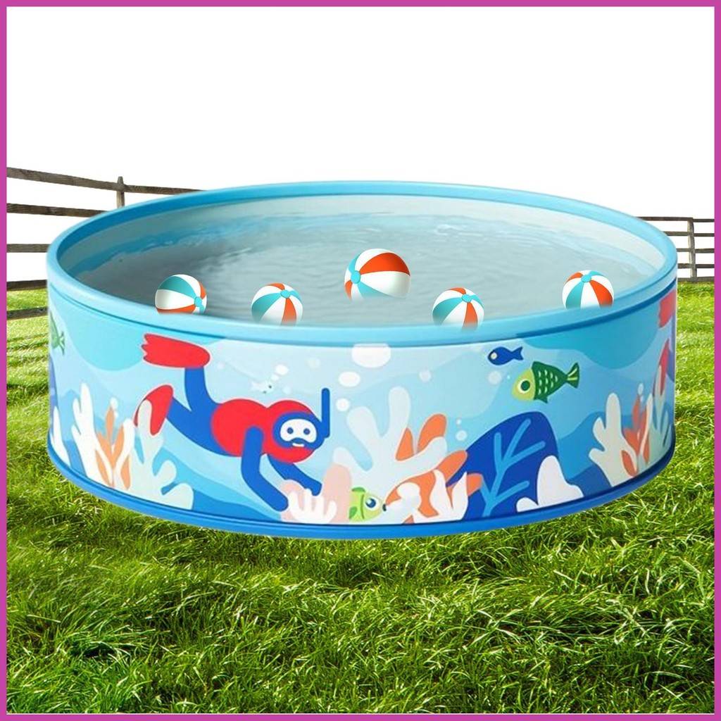 Swimming Pool Kids Paddling Pool Portable Round PVC Bath Pond for ...