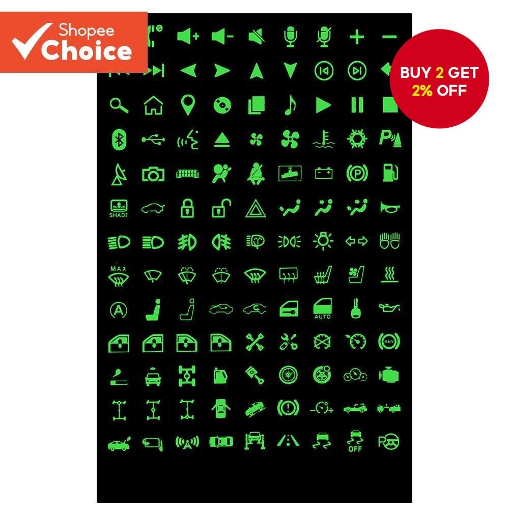 Car Luminous Sticker Switches Relay Decoration Multi-function Button ...