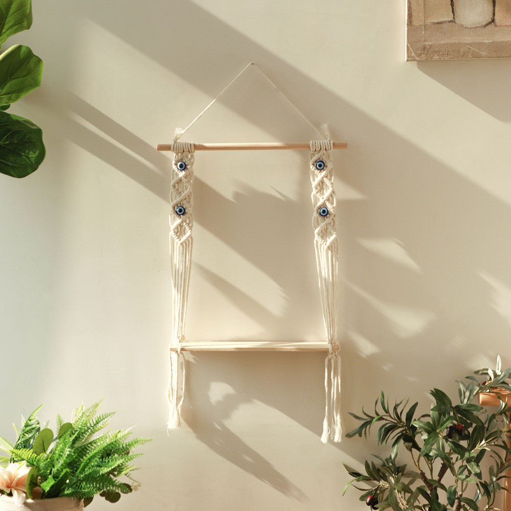 Panas # Hadiah Bohemian Buatan Tangan Anyaman Kayu Kayu Rak Periuk ...