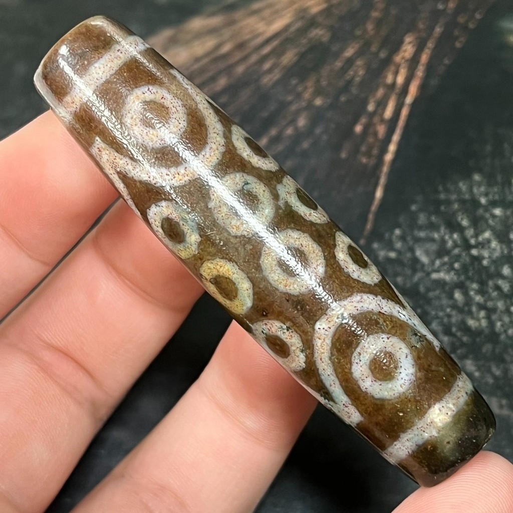 Pure Tibetan Buddhism Agate 21 Eyes Totem Dzi Bead Amulet Necklace ...