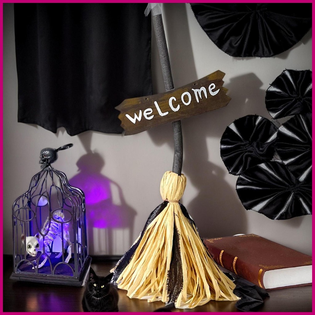 Witches Broom Floating Broom Light Up Animated Floating Witch ...