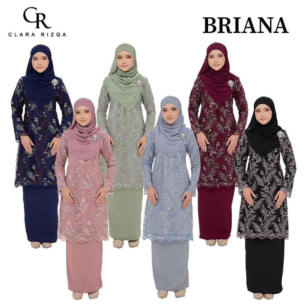 CLARA RIZQA - BRIANA Baju kurung muslimah lace | Shopee Malaysia