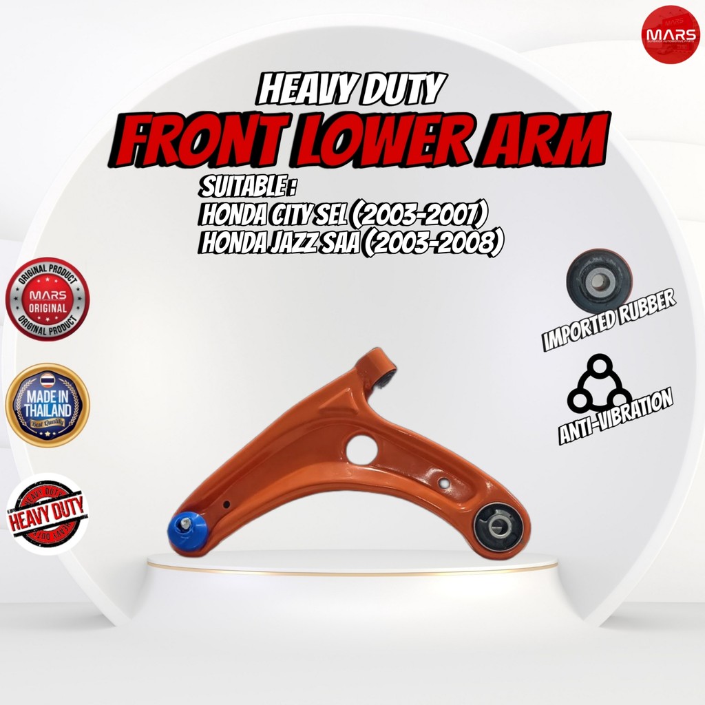 MARS HEAVY DUTY FRONT LOWER ARM HONDA CITY SEL GD & JAZZ SAA (2003-2008 ...