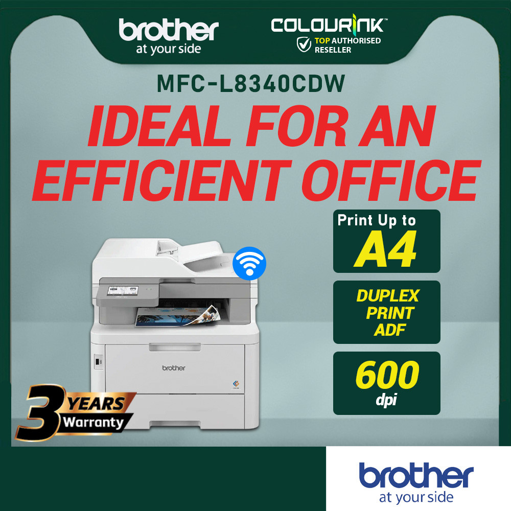 Brother MFC-L8340CDW All in One Wireless Colour Laser Printer Auto ...