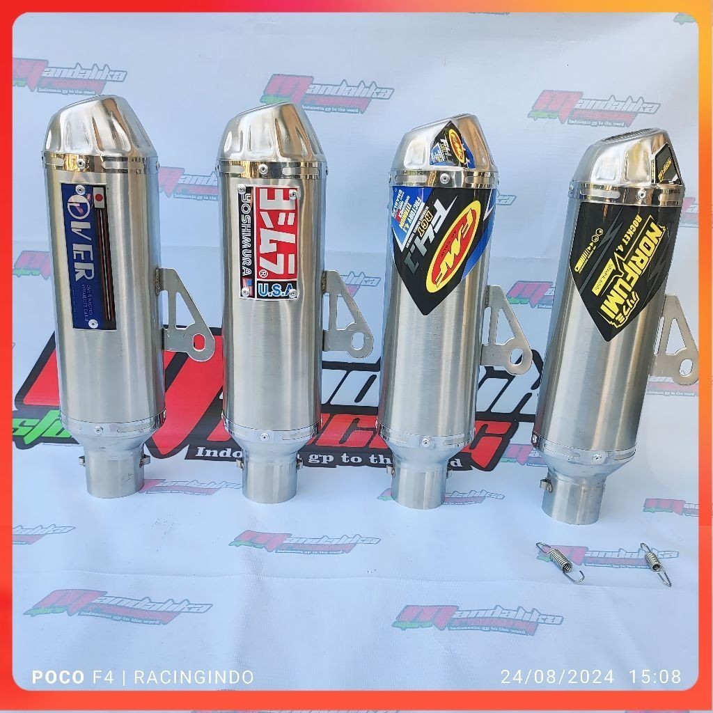 Exhaust muffler canister yoshimura ktm fmf norifumi 38 51mm inlet ...