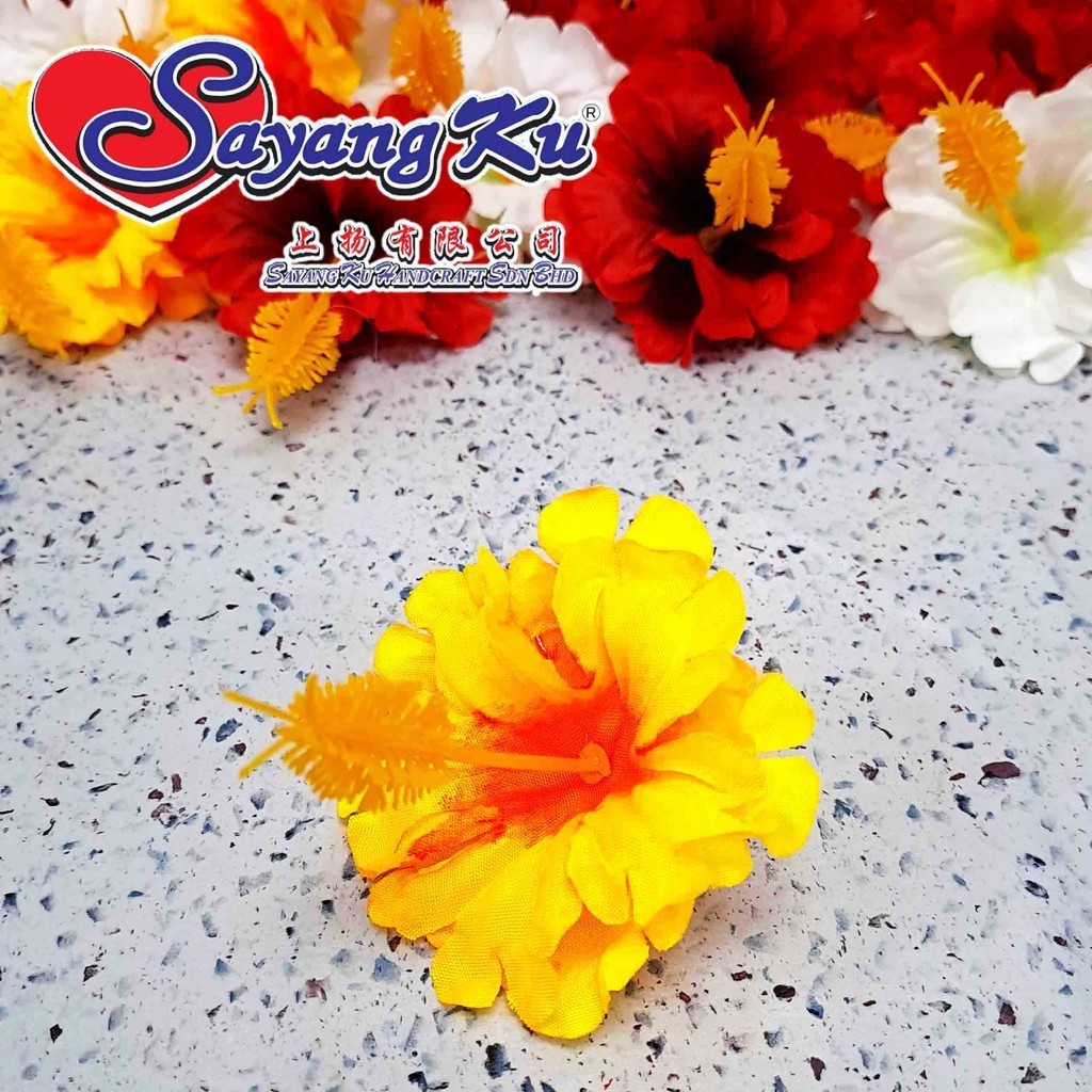 Bunga Raya Merdeka / Bunga Raya Artificial Merah, Putih Dan Kuning 8cm ...