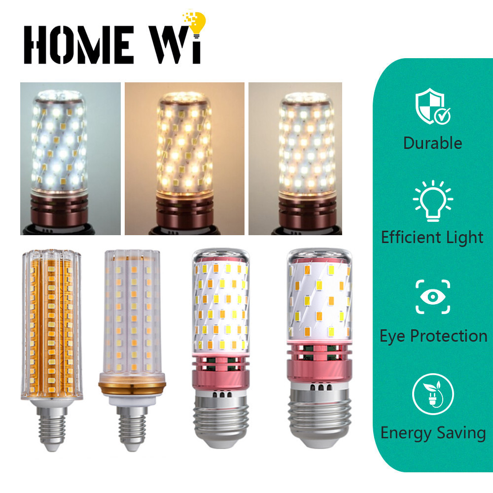 E27 E14 3 TONE COLOR Super Bright LED Corn Bulbs 12W 16W 18W 24W Pendant Light For Bedroom Home ...