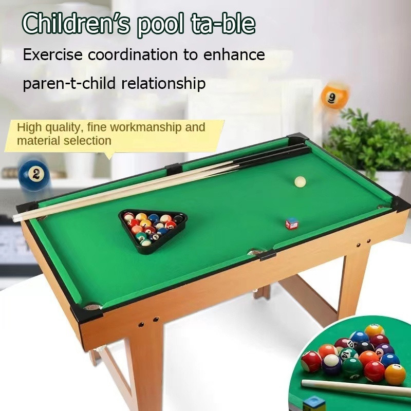 36X20 inches mini pool table for kids Wooden highstand pool table set ...