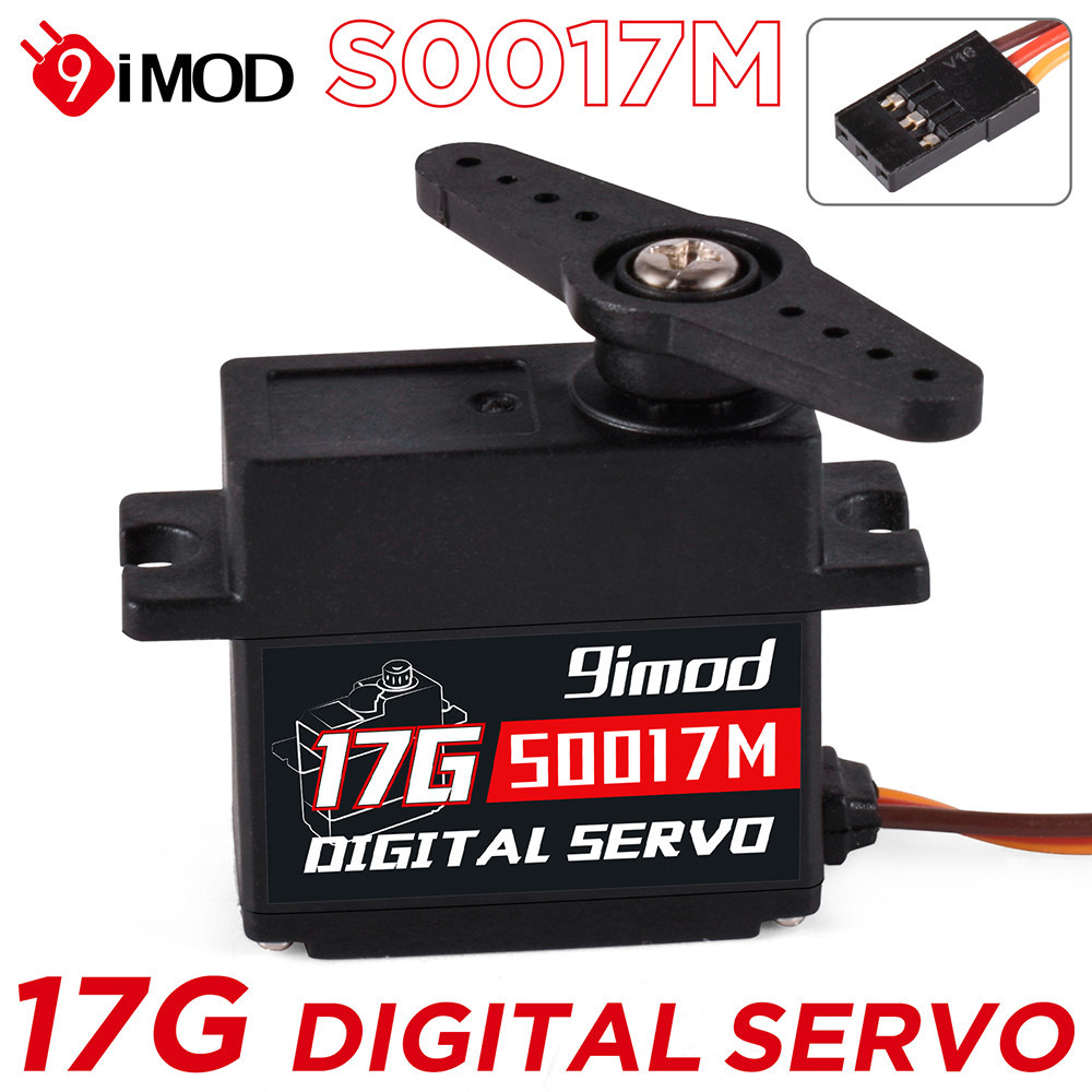 9IMOD 17G Digital Micro Servo Metal Gear RC Servo 4.8-6.0V for 1/16 1/ ...
