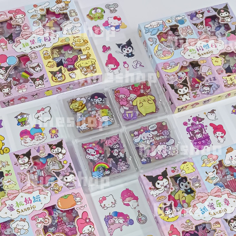 Sanrio Kuromi Sticker 100pcs Cute Set Marvel DIY Gift Box Cinnamoroll ...