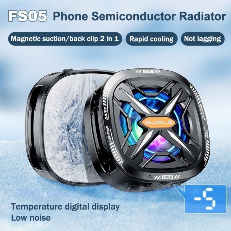 FS05 Mobile Phone Magnetic RGB Lighting Radiator Semiconductor Fan ...