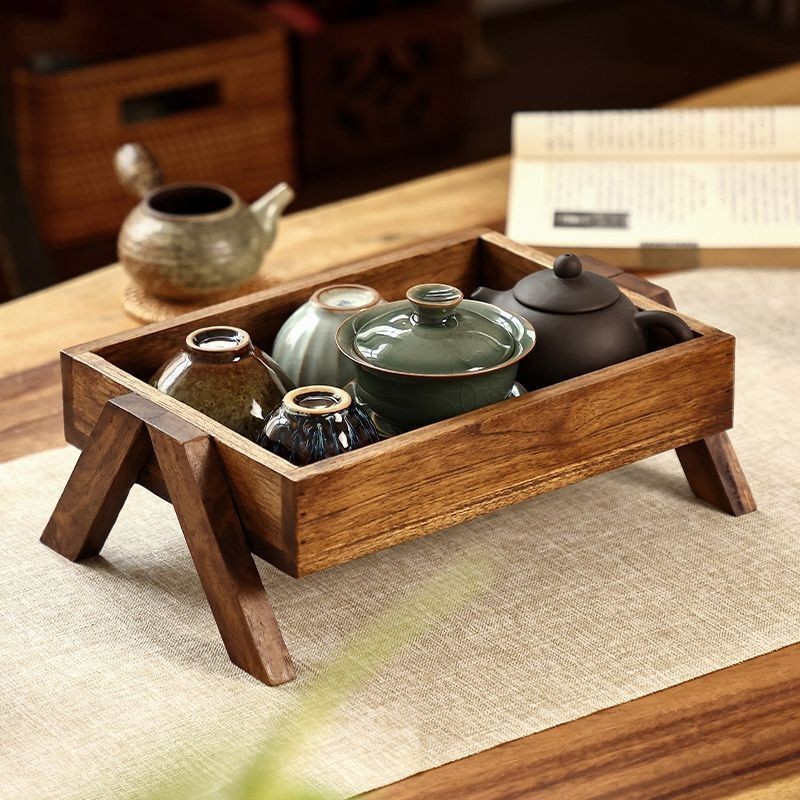 Small Wooden Tea Tray Home Chinese Tea Cup Tray Tea Set Solid Wood Tray ...