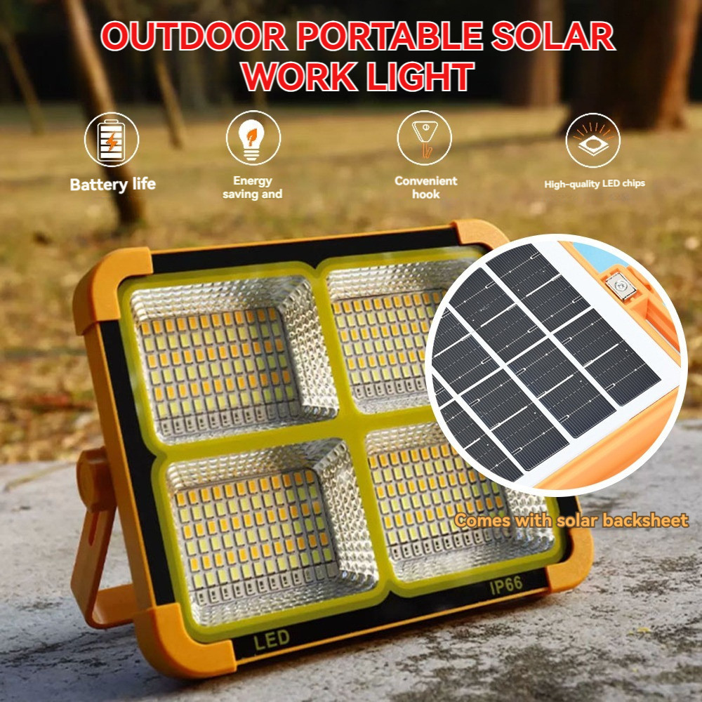 LED Solar Charge Camping Tent light Outdoor Work Light Waterproof ...