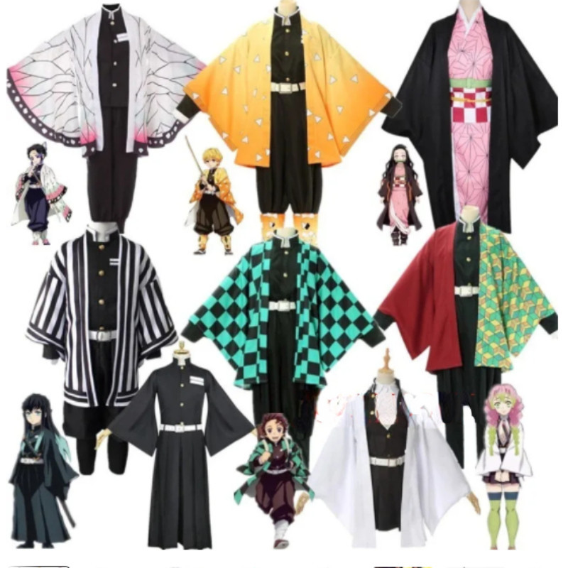 Demon Slayer Cosplay Anime Cosplay Costumes Kimono Cloak Halloween Cape ...