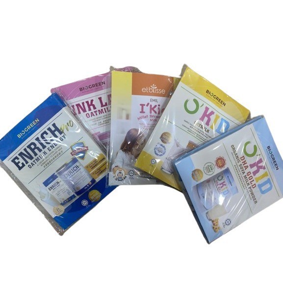 RANDOM BIOGREEN TRIAL SACHET PACK {1'S} PINK LADY/I'KID DHA PRO/EMIL A2 ...