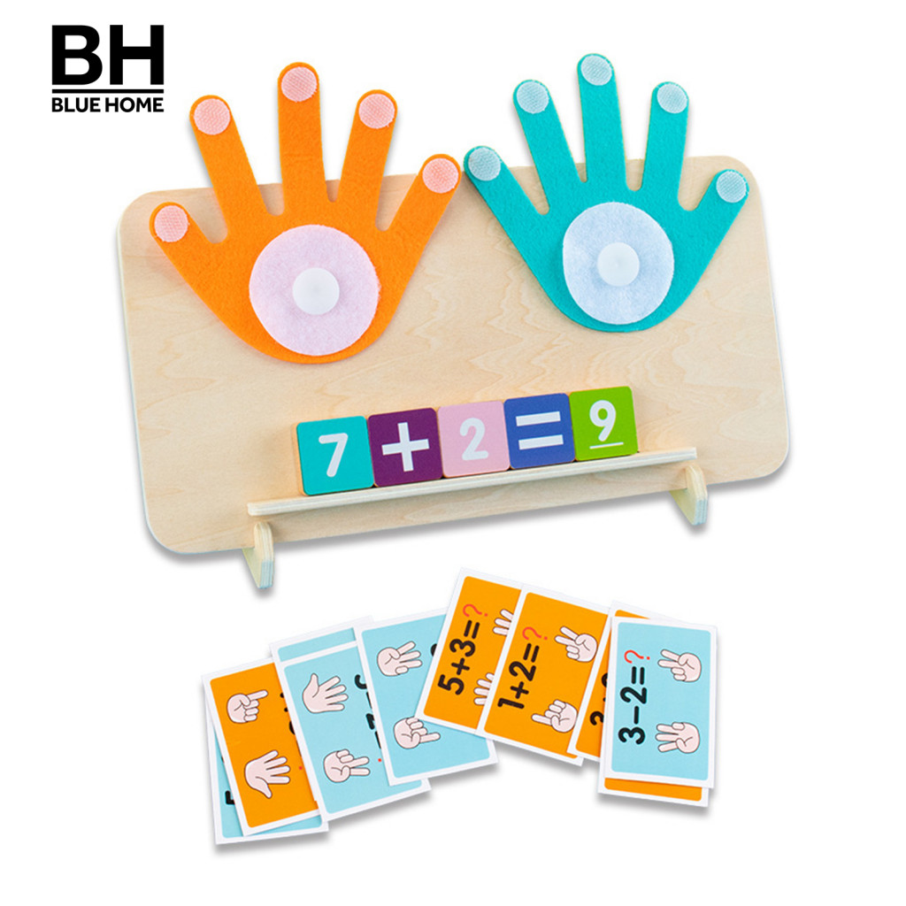 Addition Subtraction Toy Kindergarten Counting Toy Wooden Number Block ...