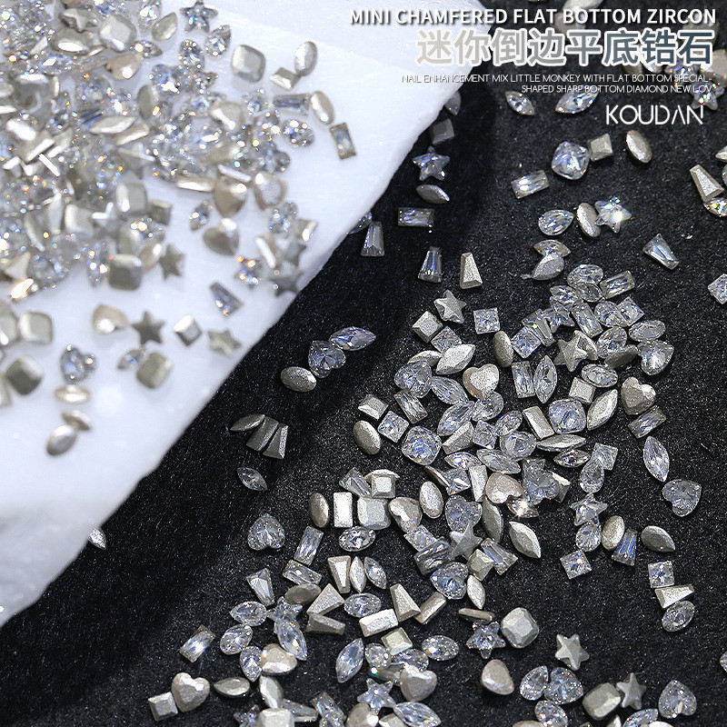 Nail Art Nail Decoration Stickers Rhinestone Crystal Glass Zircon Mix ...