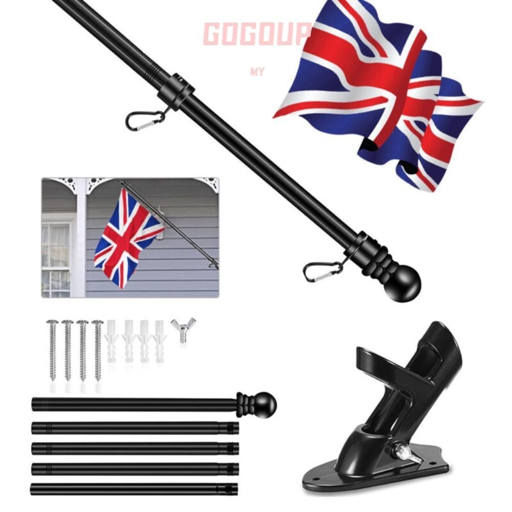 GOGUVO 6ft Flag Pole Holder Portable Flagpole Base Wall Mounting ...