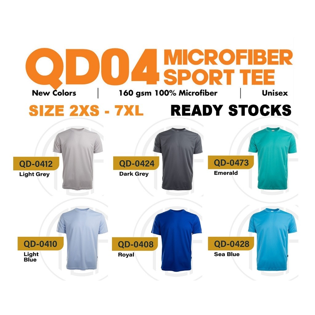TSHIRT Microfiber Quckdry Plain Roundneck QD04 DARK GREY/LIGHT GREY ...