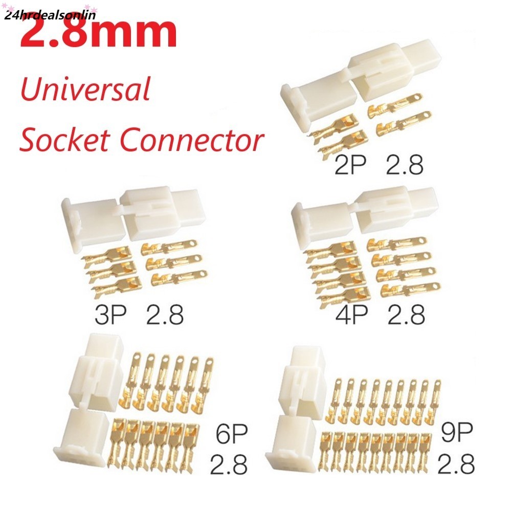 2.8mm Terminal Socket Pin Connector Car Motorcycle Socket Connector ...