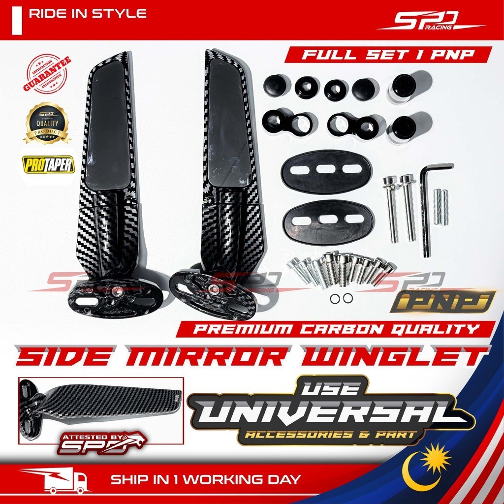 Universal Side Mirror Winglet I Premium Carbon Quality I Full Set ...