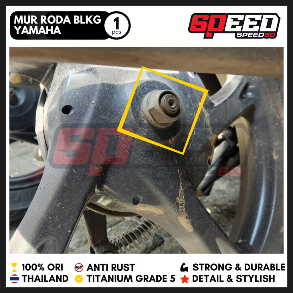 Rear Axle Nut Yamaha Nmax Aerox Xmax Fazzio Filano Fino 125 Mio Gear ...