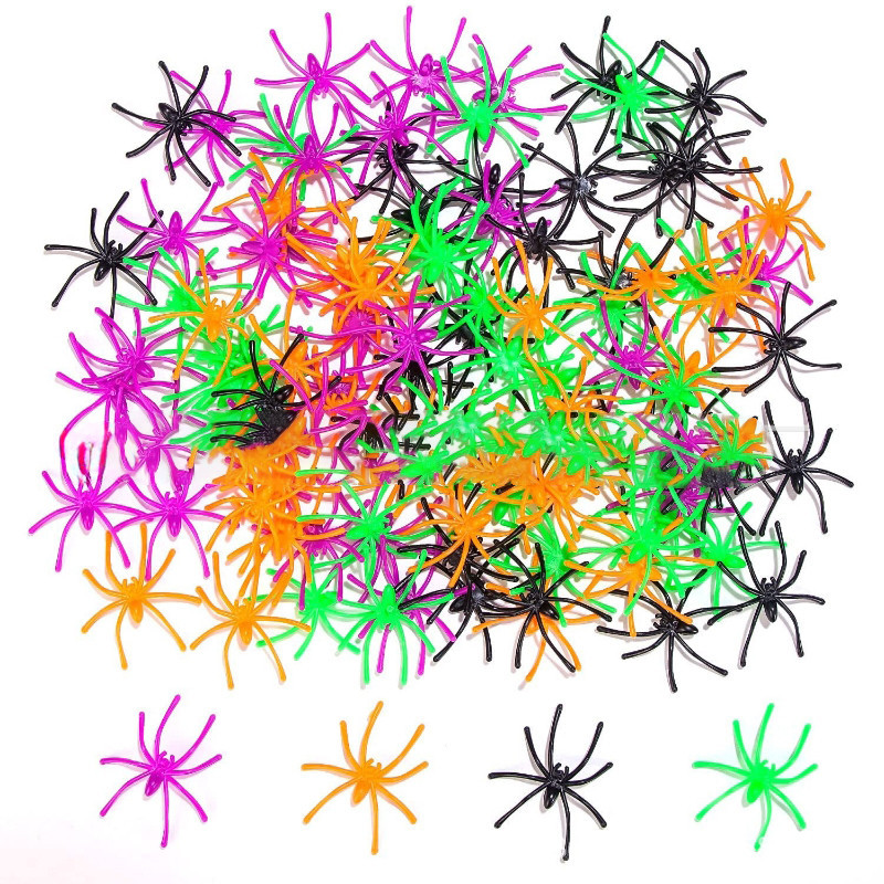 Halloween Multicolor Spiders Haunted House Halloween Spider Web Cobwebs ...