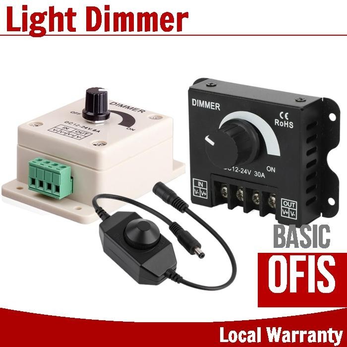 LED Dimmer DC 12V-24V Lighting Dimming Brightness Controller Switch ...
