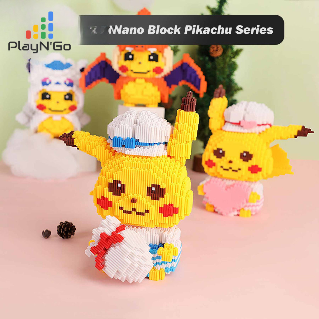 Original Nano Blocks Pikachu Cosplay Edition 3D Model medium size ...