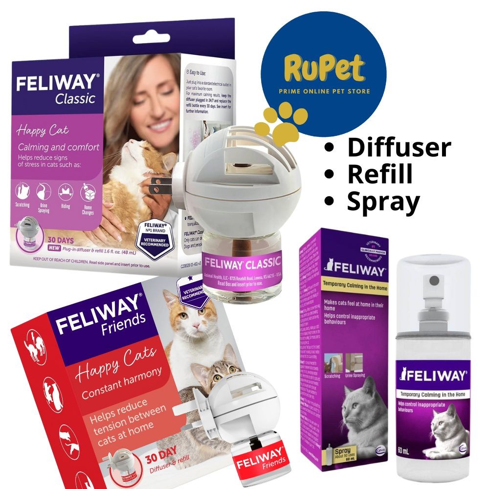 FELIWAY Classic / FELLIWAY Friends Diffuser, Refill, Spray - Cat ...