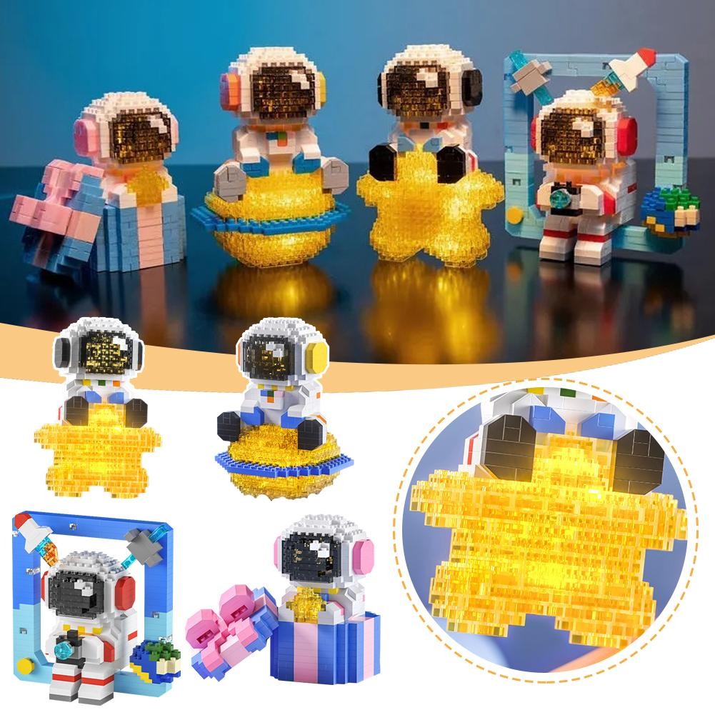 Building Blocks 3d Astronaut Figure Led Astronaut Figure With Diy ...