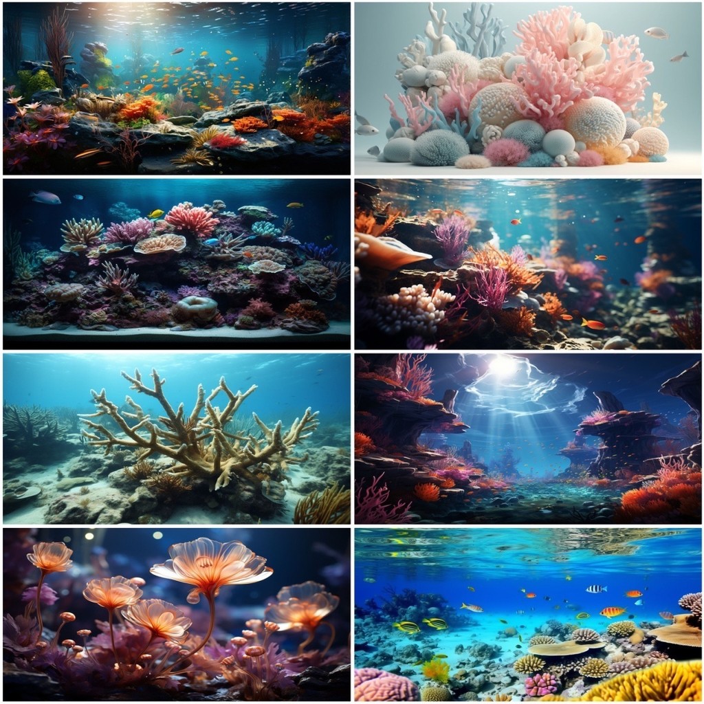 Aquarium Background Sticker HD3d Fish Tank Sticker Wallpaper Decoration ...