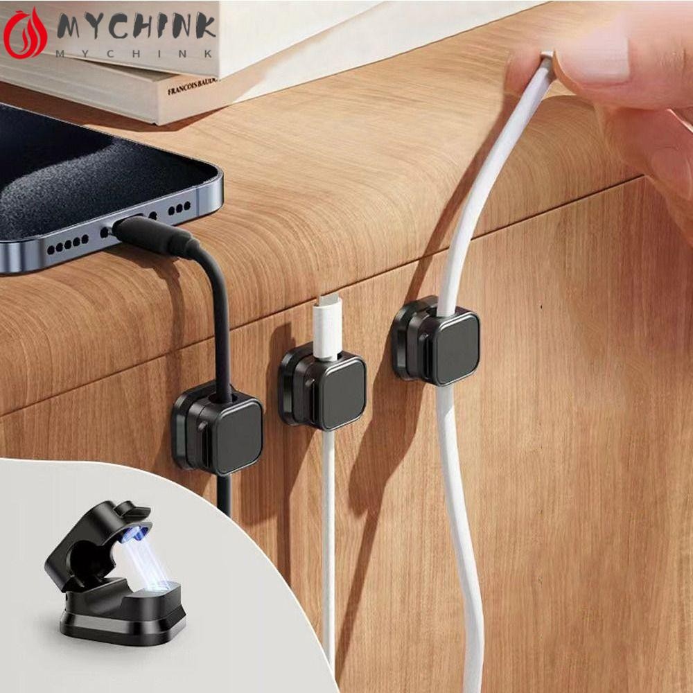 CHINK 6Pcs Magnetic Cable Organizer, Adhesive Plastic Cable Management ...