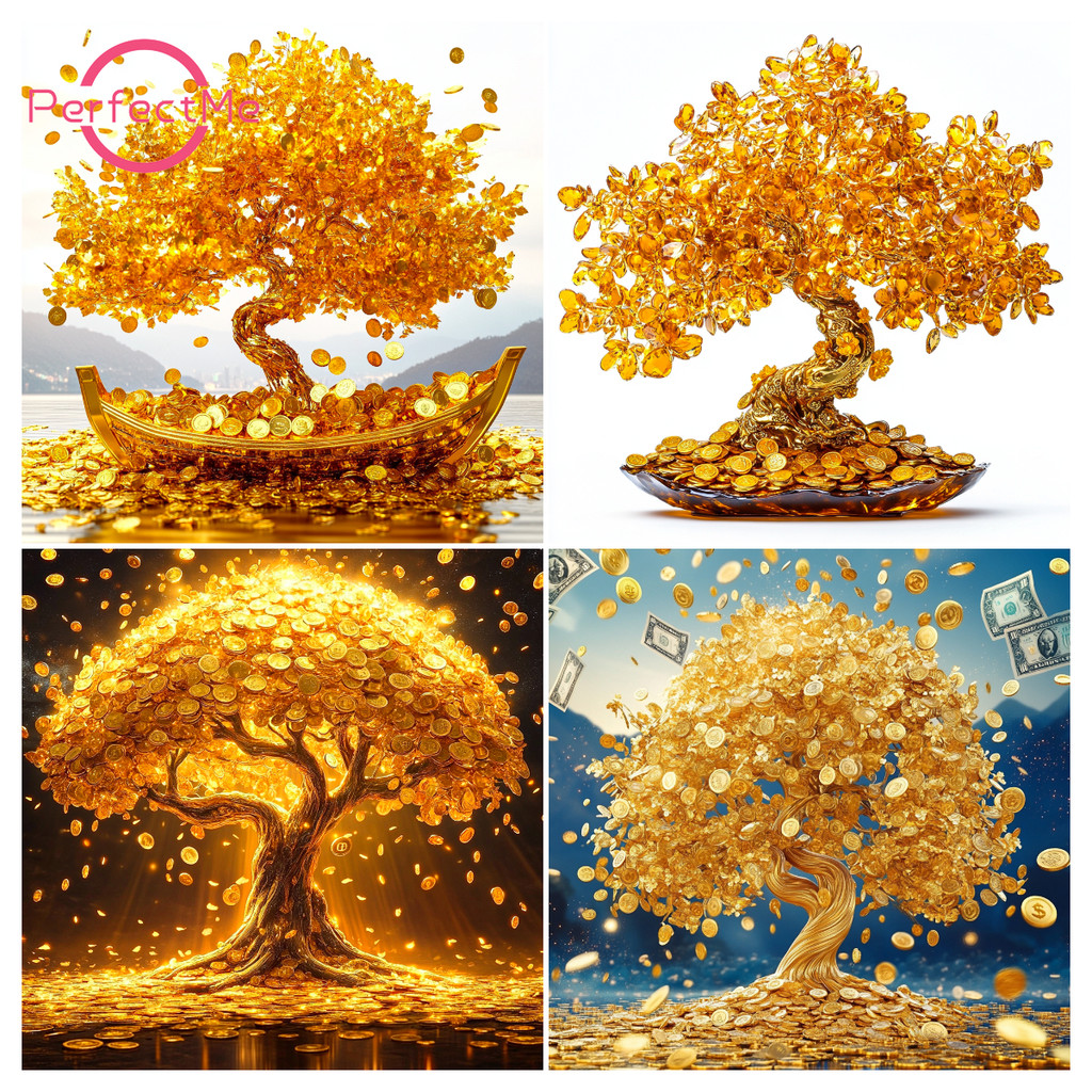 [ PM ] Landscape Money Tree DIYStone Painting Diamond Painting Home ...