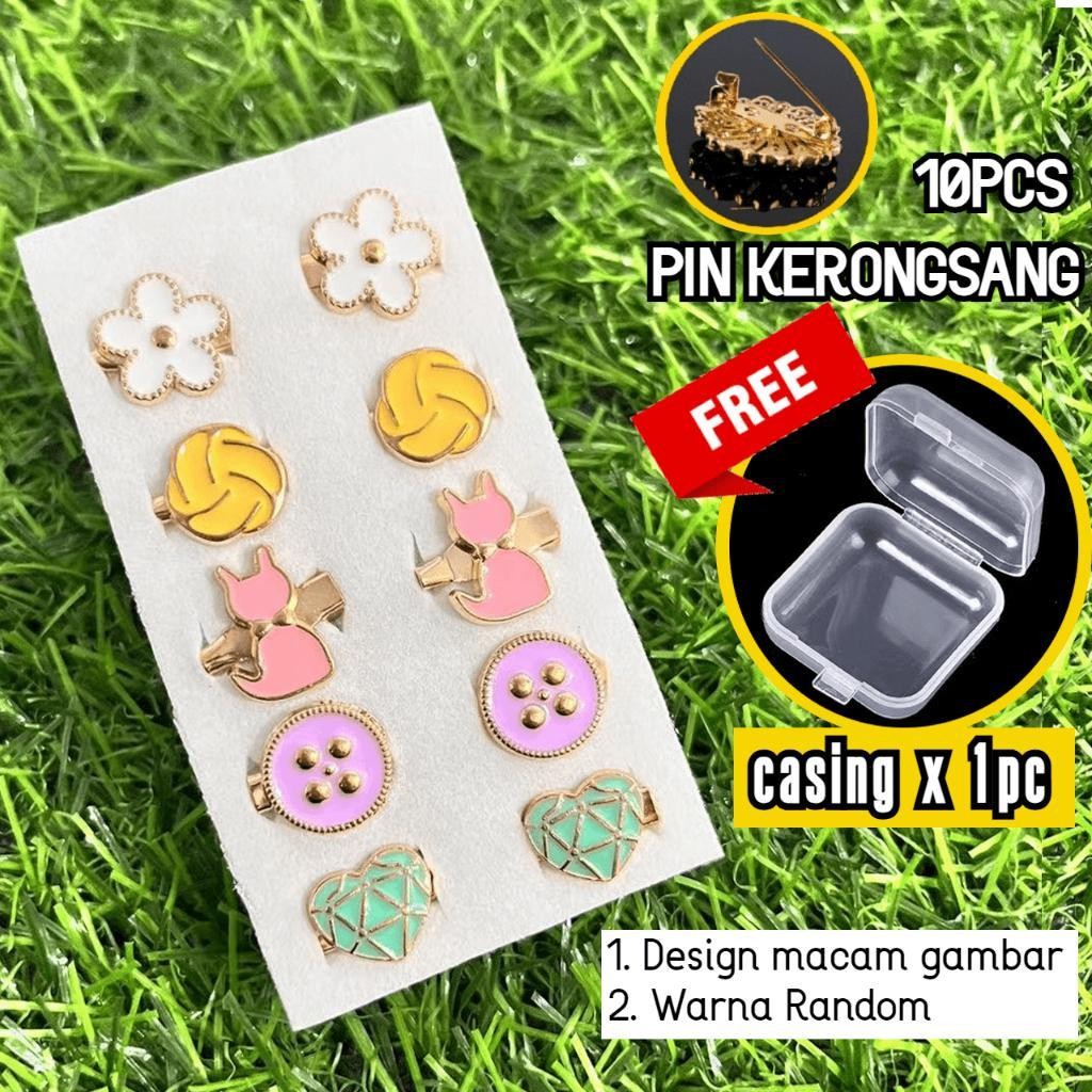 Kerongsang Set Sugar Tudung 10pcs Brooch Pin Batu Pin Hijab Brooch ...