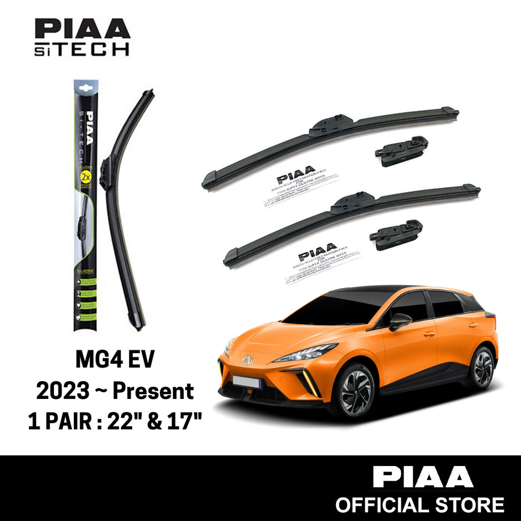 PIAA Si-Tech Silicone Wiper For MG4 EV 2023 ~ Present (22" & 17 ...