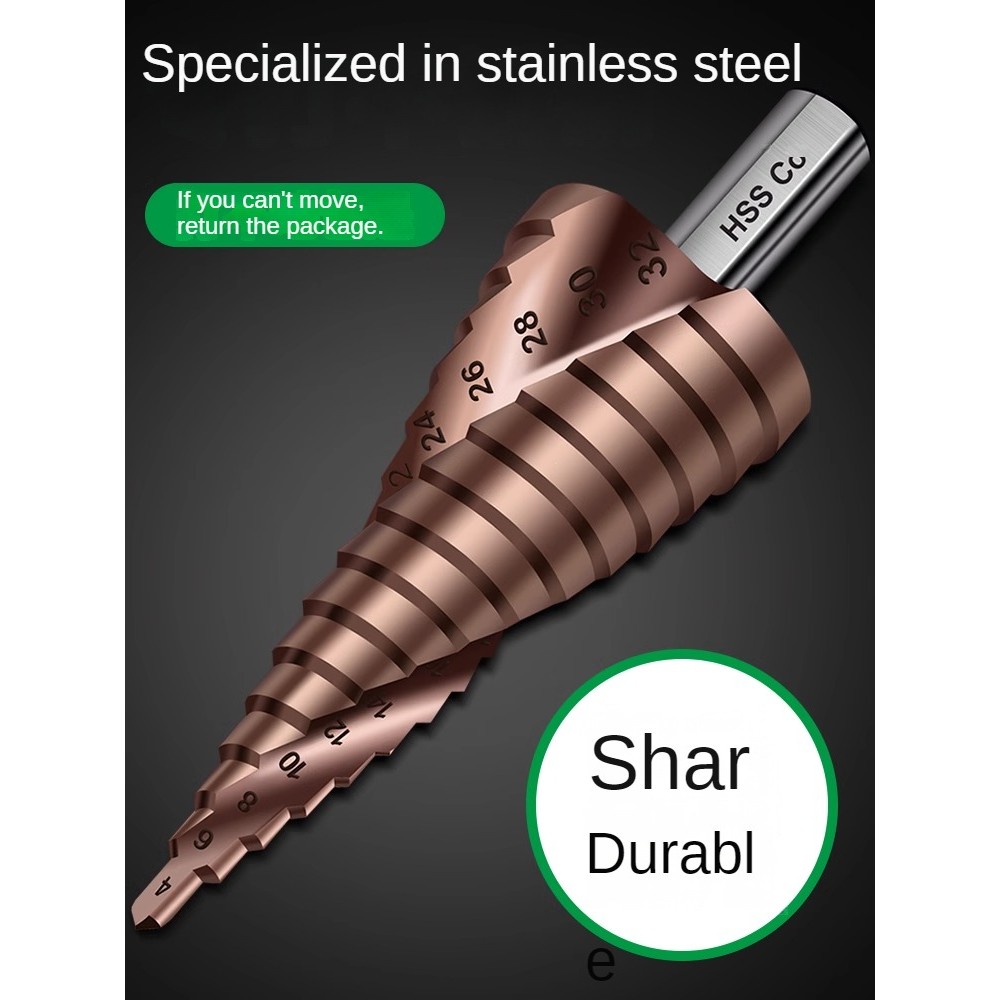 Pagoda Drill Bit High Hardness Tungsten Steel Perforated Stainless ...