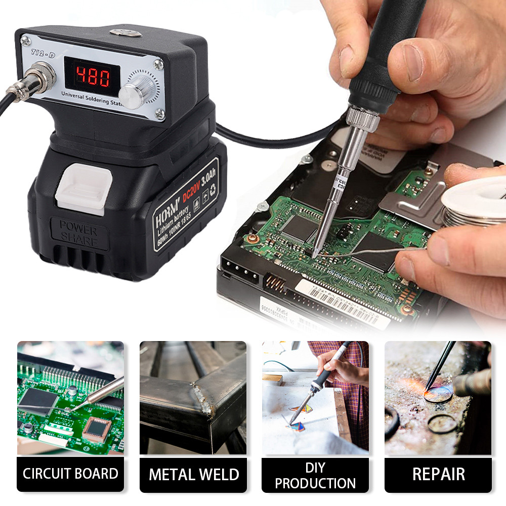 70W T12 Wireless Portable Resistance Welder Station Digital Display ...